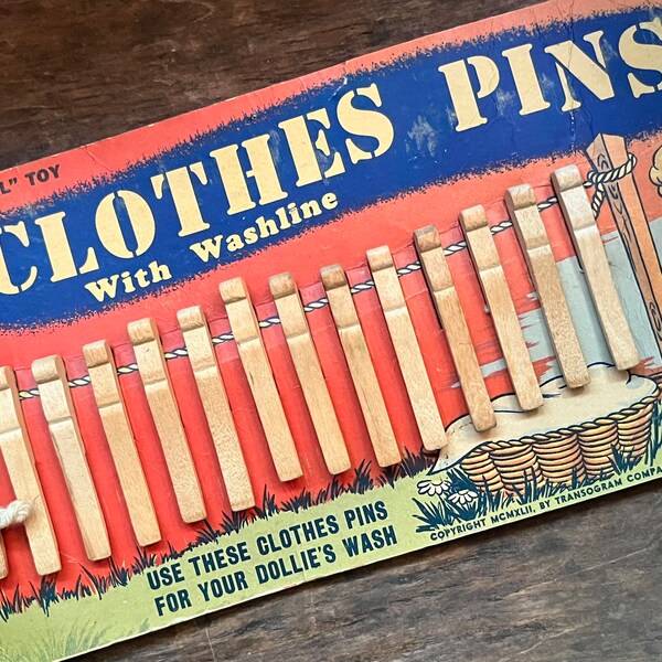 Vintage Clothes Pins - Etsy