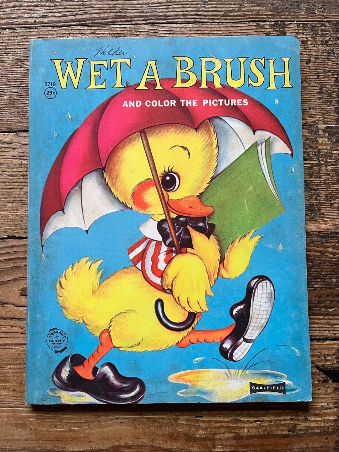 Vintage Midcentury Coloring Book wet A Brush and Color the Pictures ...