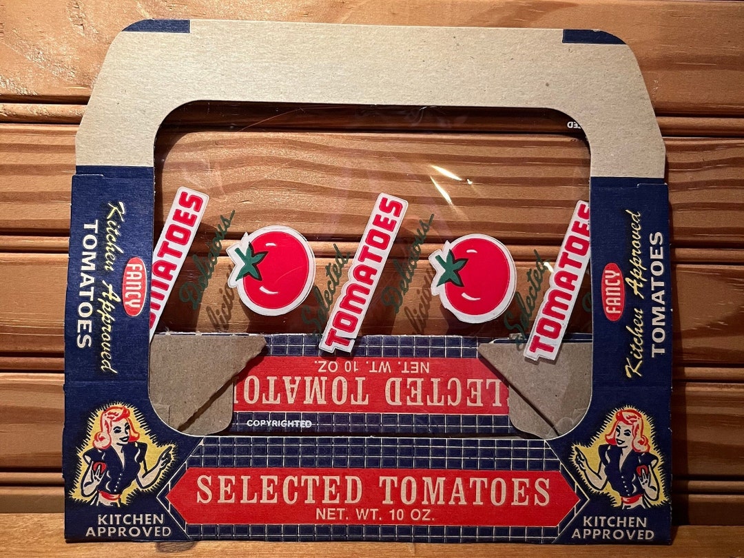 Vintage 1940's Supermarket Tomato Display Box Kitchen Approved Photo ...