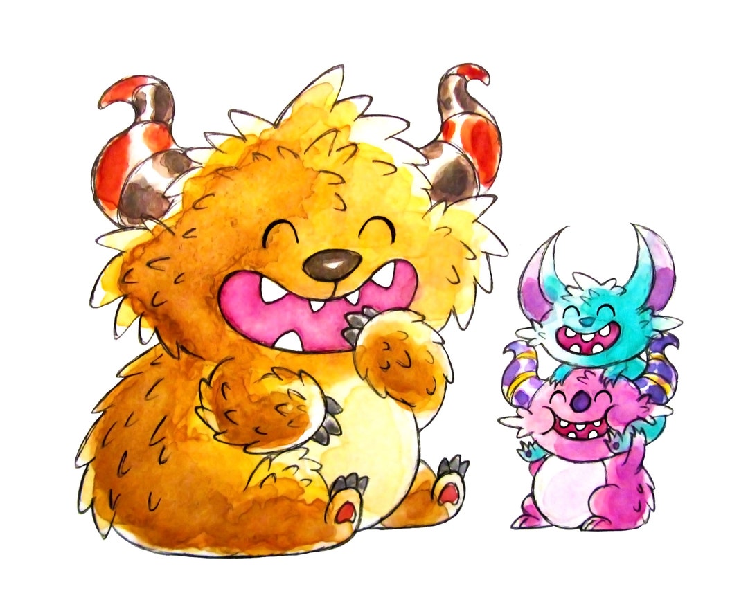 Laughing Monster 8x10 Print - Etsy
