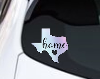 Texas Home Car Decal - Etsy