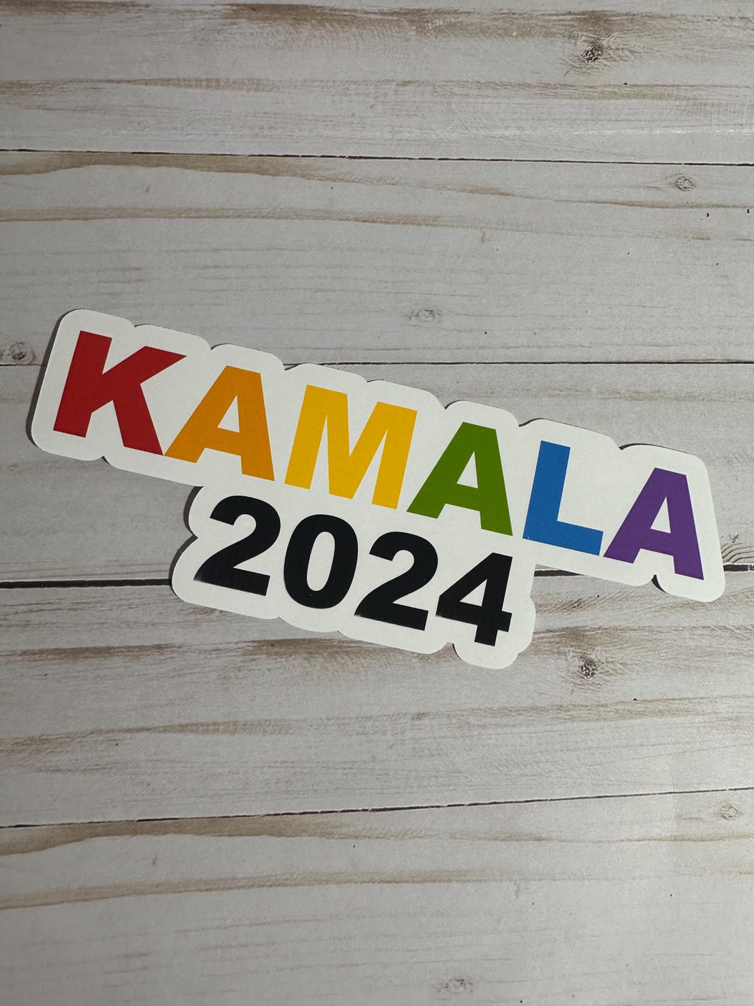 Kamala Harris 2024 Rainbow Decal President Laptop Decal Water Bottle ...