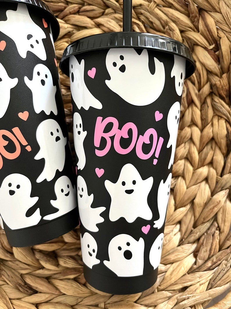 Cute Ghosts Cold Cup / Ghosts Tumbler/ Halloween Cold Cup / - Etsy