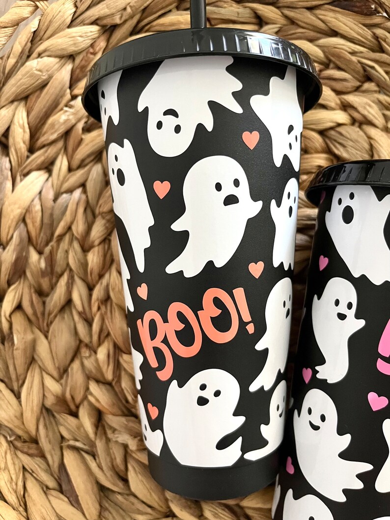 Cute Ghosts Cold Cup / Ghosts Tumbler/ Halloween Cold Cup / - Etsy