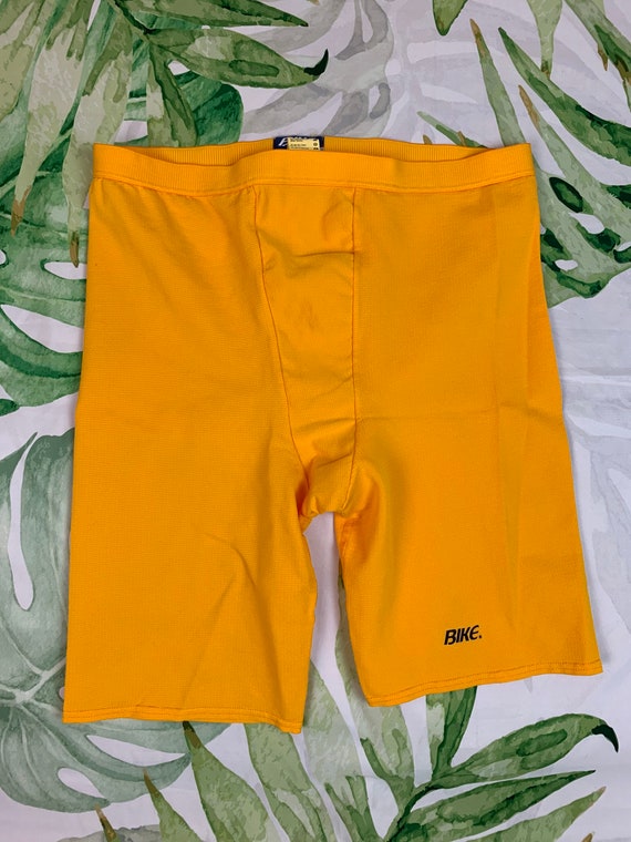 90s Yellow BIKE Sport Short Shorts Iconic Above the K… - Gem