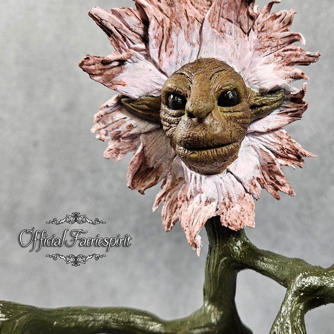 OOAK Fantasy Sculpture – Withered Goblin Flower - Handmade Faerie ...