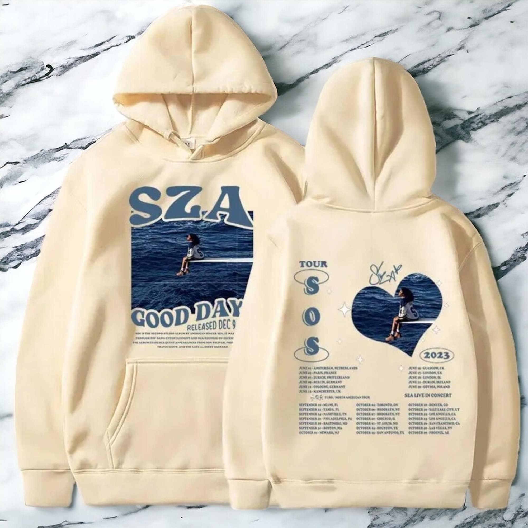Singer SZA Good Days SOS Tour Printed Hoodie, Merchandise Hoodie ...
