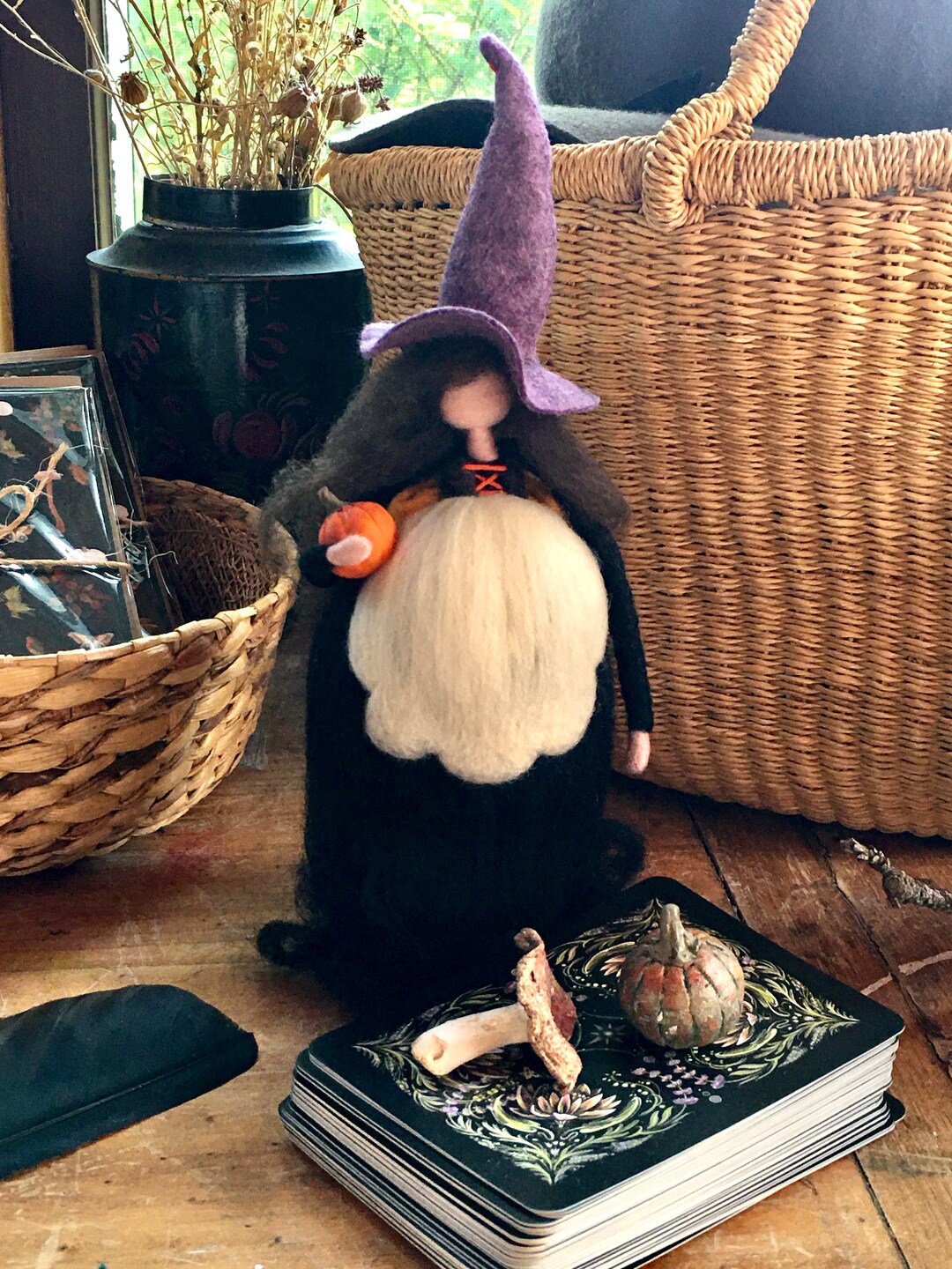 Needle Felt Halloween Witch, Needle Felt Witch, Halloween Witch Doll ...