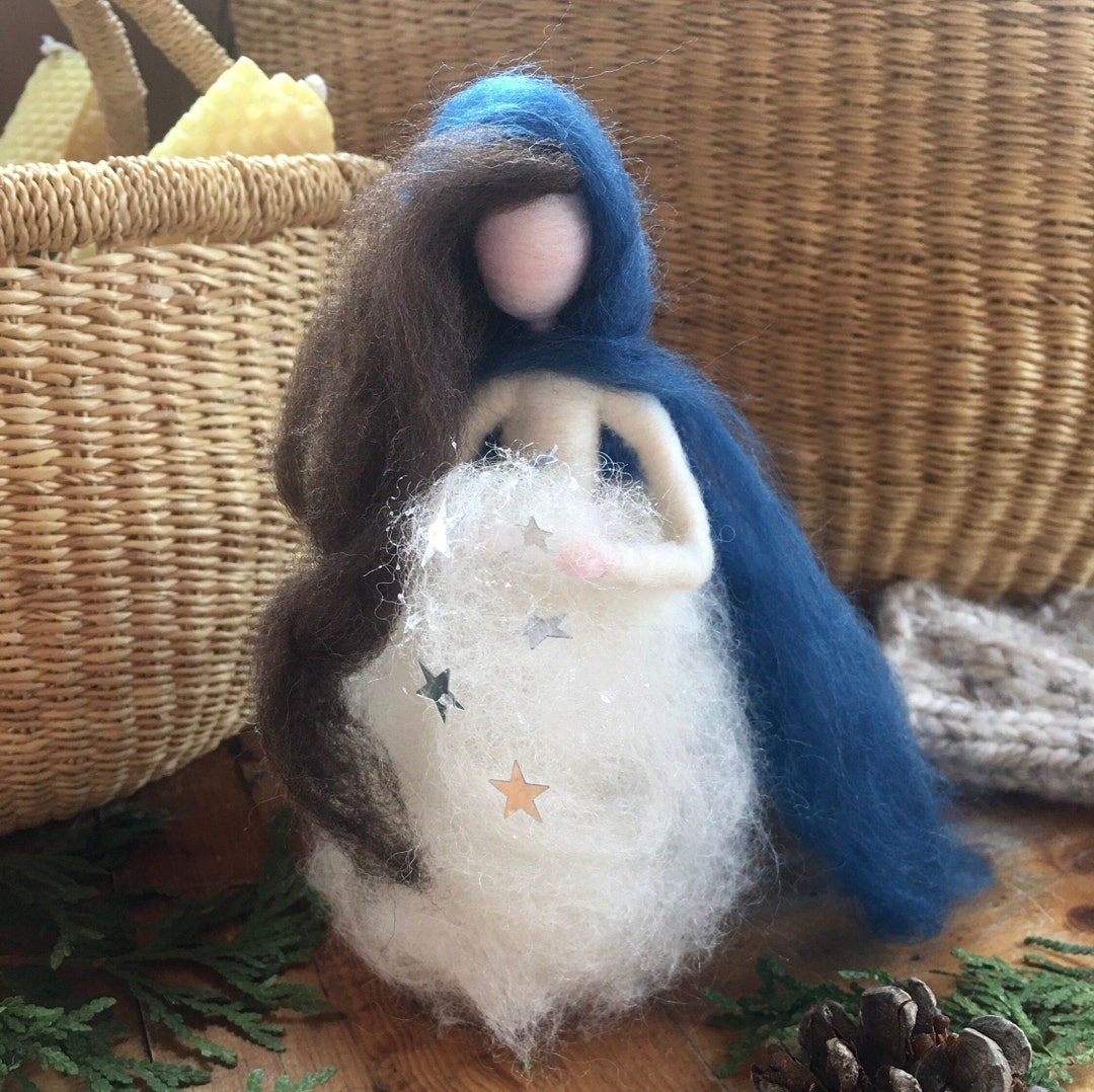 Winter Witch Needle Felted Doll, Needle Felted Winter Fairy, Needle ...