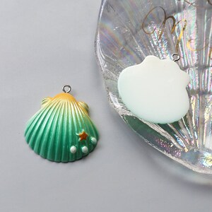 10PCS Colorful Ocean Shells Charms,resin Charm Pendant,diy Handmade ...