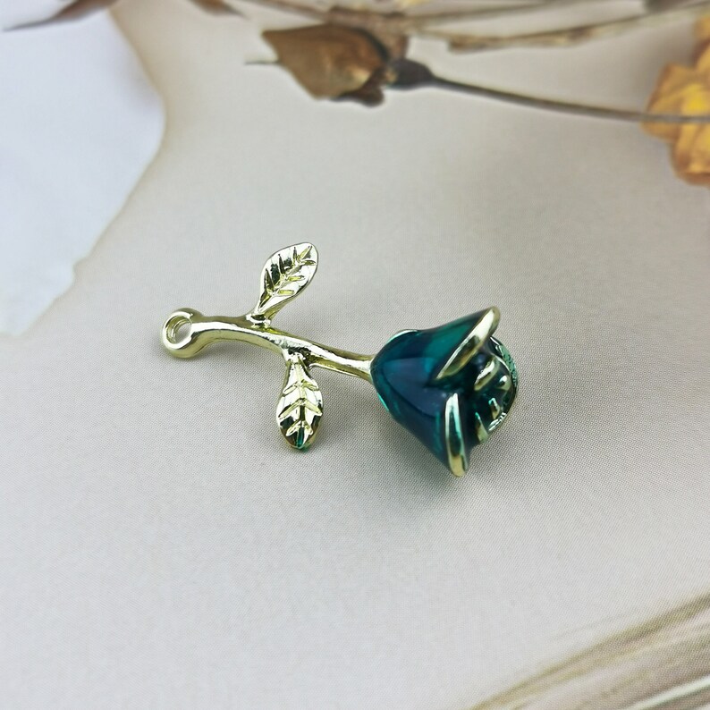 10PCS Alloy Rose Charms flower Alloy Charm Pendant Earring - Etsy