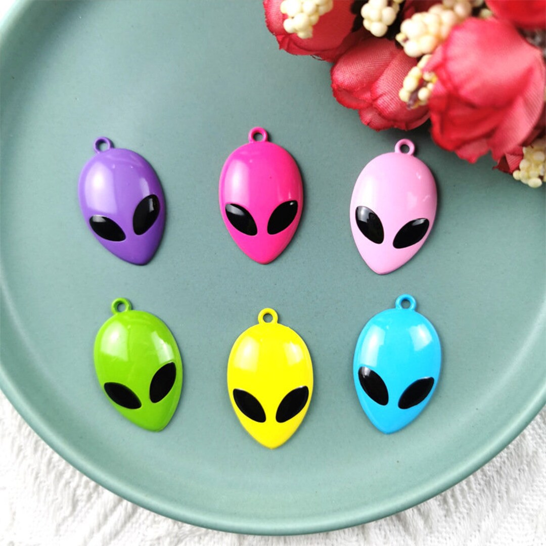 10/20 PCS Halloween Ideas Alien Avatar Enamel Charm,drop Oil Alloy ...