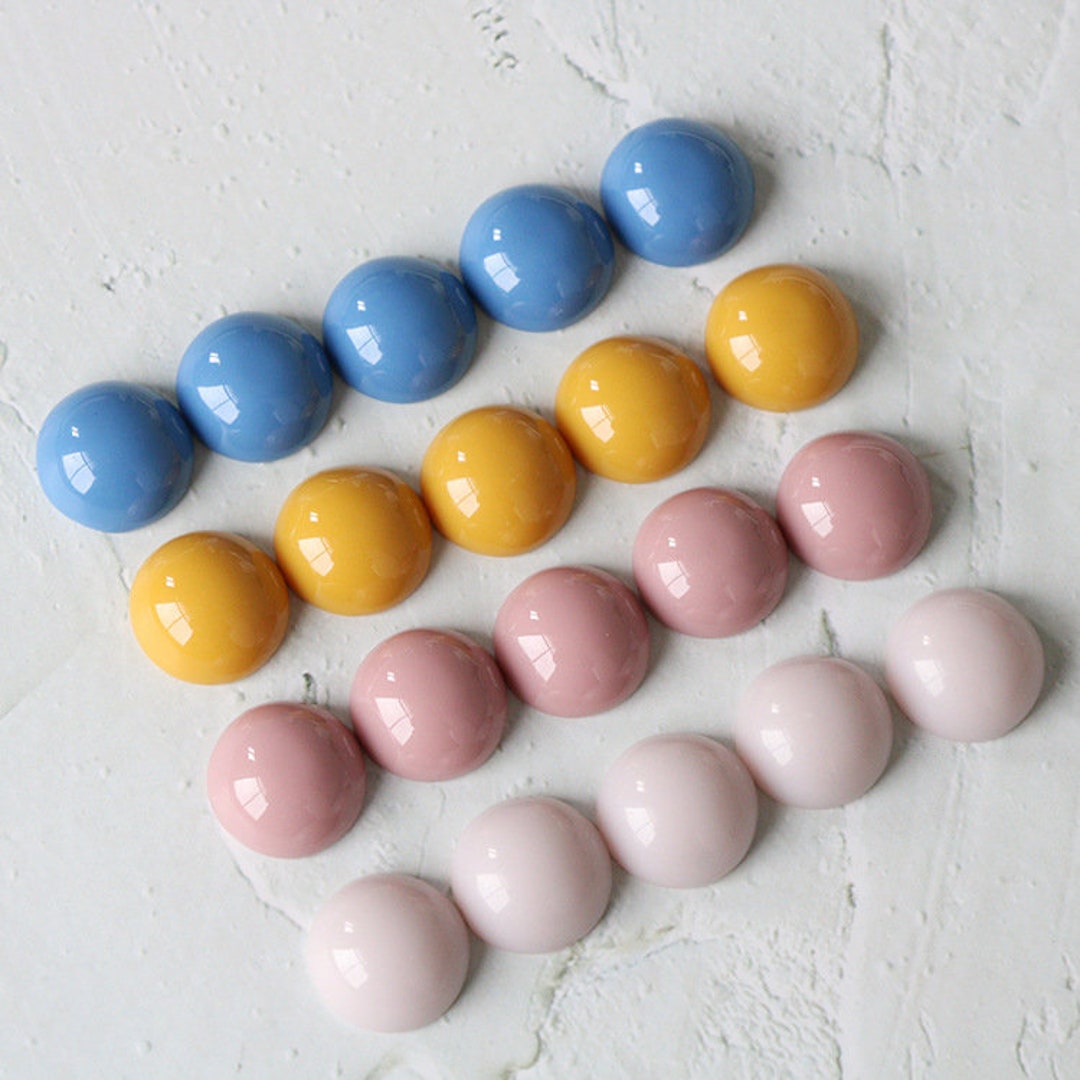 Colorful Cabochon Resin Cabochon| Plastic Cabochon 16 Mm 10 Pcs ,20 Pcs ...