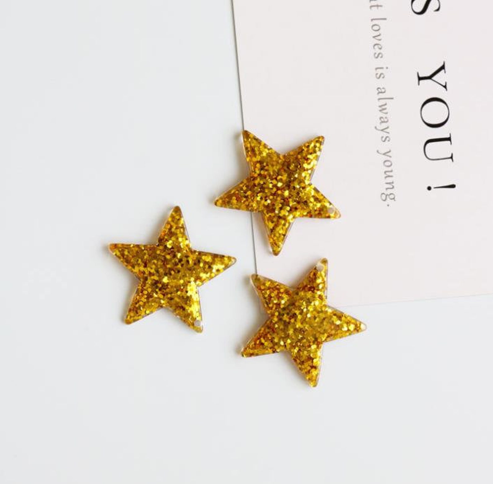 10PCS Glitter Star Resin Charms Resin Charm Pendant Blue | Etsy