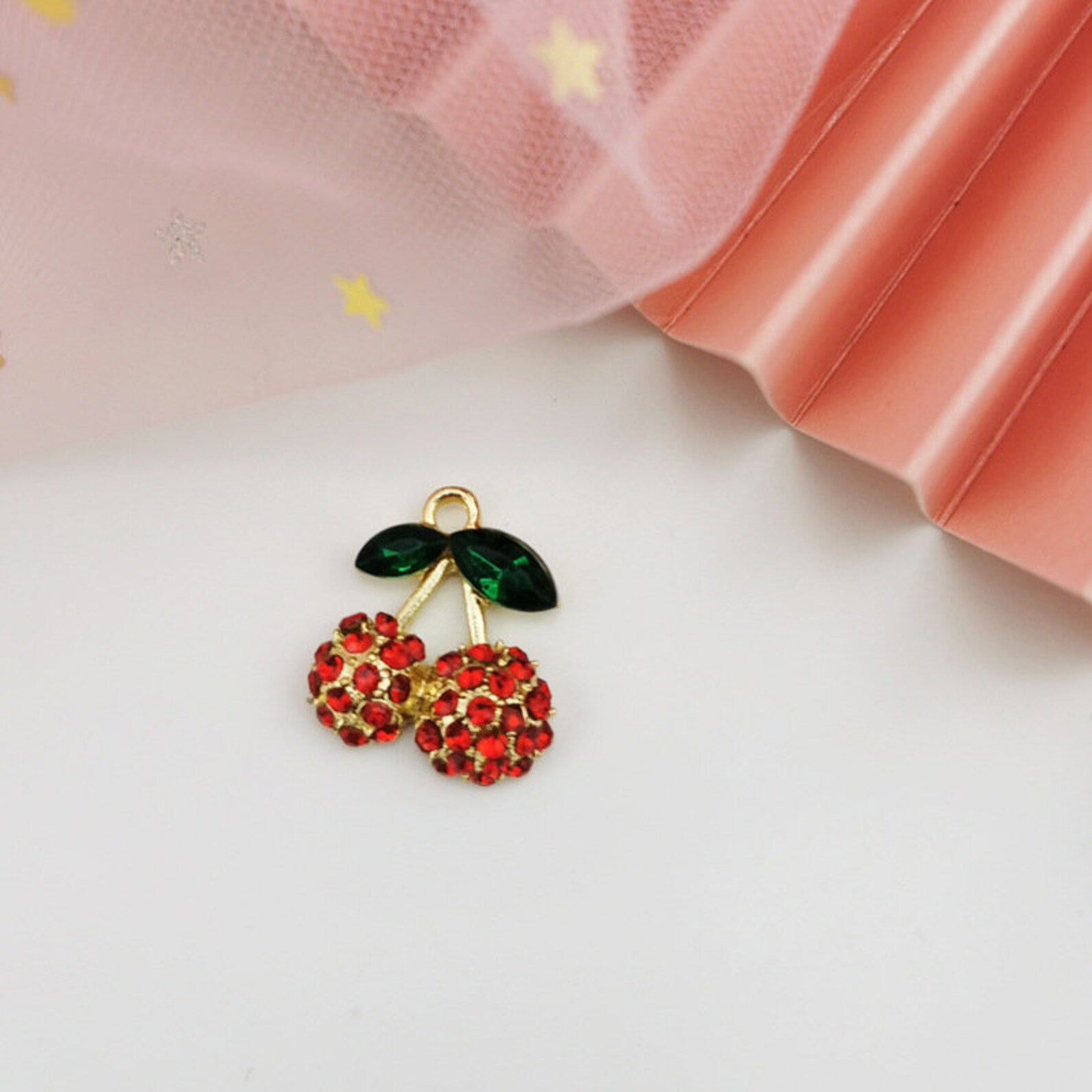 10PCS Cherry Charms Enamel Charm Pendant Earring Charms - Etsy