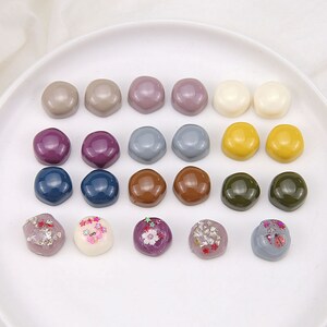 10pcs Round Resin Cabochon Resin Cabochon Plastic Cabochon Flat Back ...