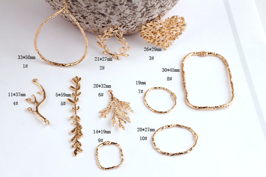 2pcs 18K Real Gold Plated Charmscharm Pendantnontarish Brass - Etsy