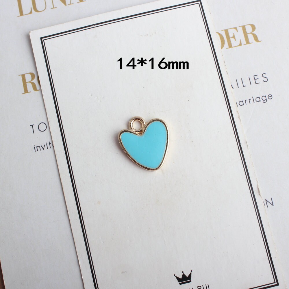 10PCS Enamel Heart Charms Alloy Charm Pendant Tiny Charms | Etsy