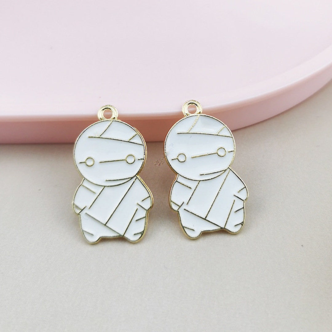 10/20PCS Halloween Mummy Enamel Charms, Alloy Charm Pendant, Tiny Charm ...