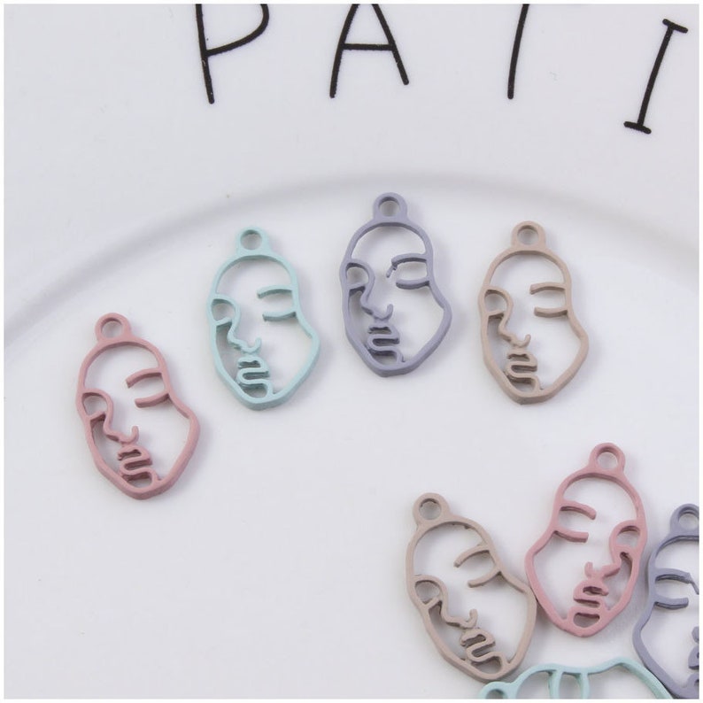 20PCS Face Charms Alloy Charm Pendant Earring Charms - Etsy