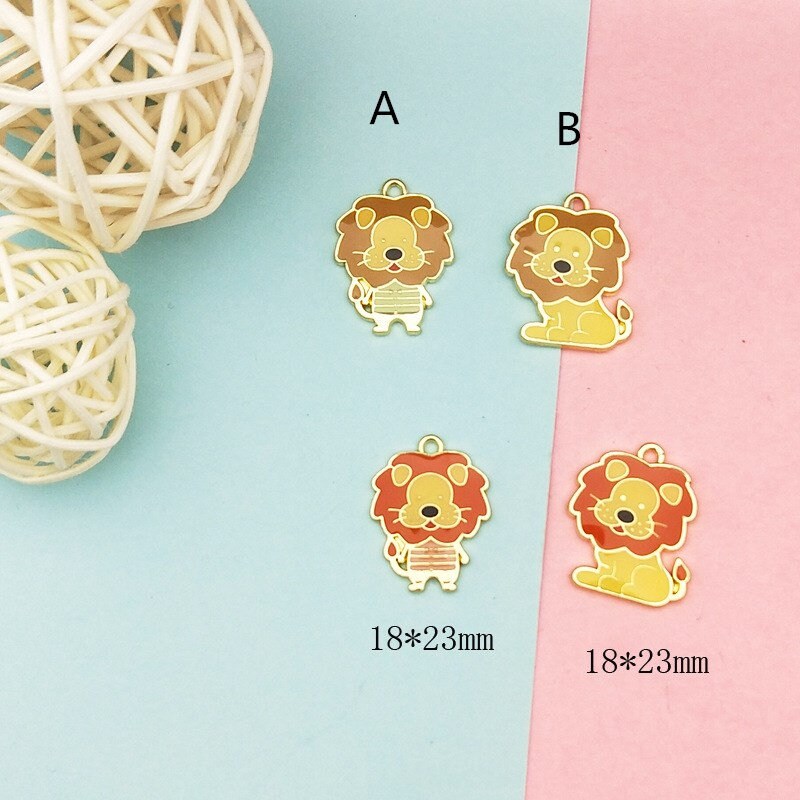 10PCS Enamel Lion Charms Alloy Charm Pendant Earring - Etsy