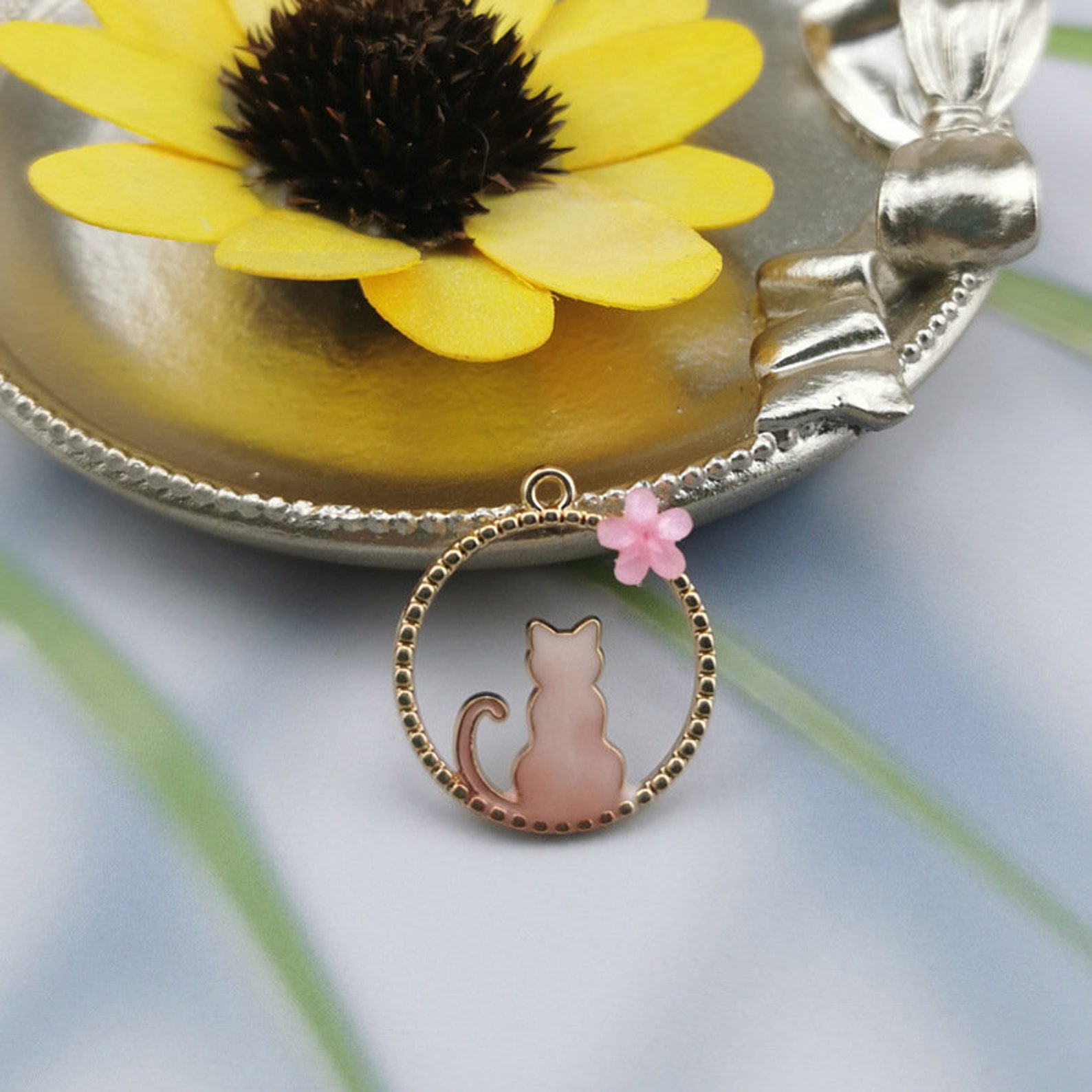 10/20 PCS Enamel Cat Charms Material Alloy Charm Pendant - Etsy