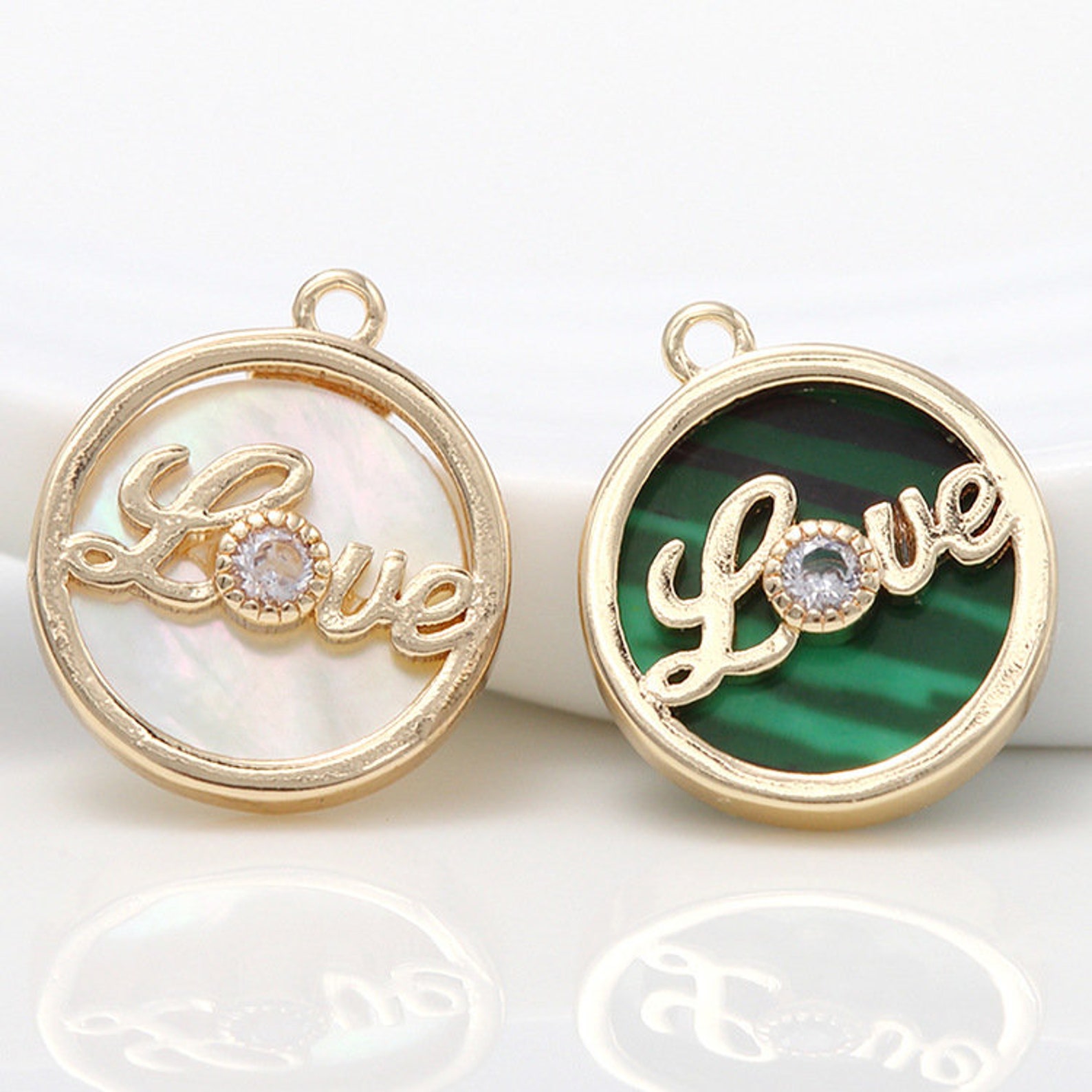 2pcs 14k Real Gold Plated Charmscharms Pendantnontarish - Etsy UK