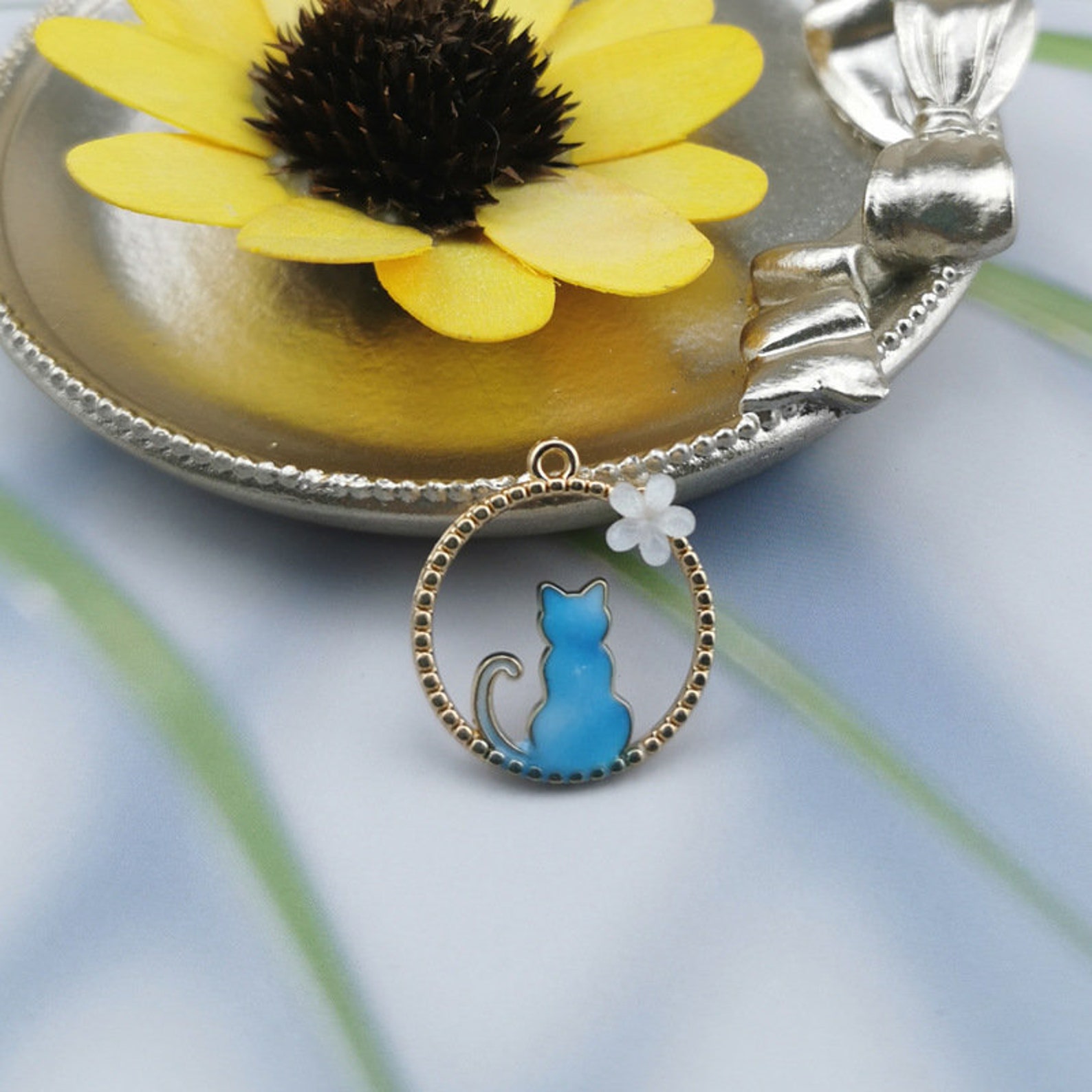 10/20 PCS Enamel Cat Charms Material Alloy Charm Pendant - Etsy