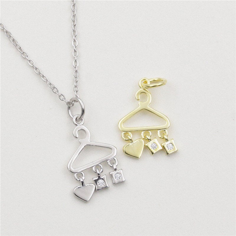 925 Sterling Silver CharmsCreative hanger Silver Charm | Etsy