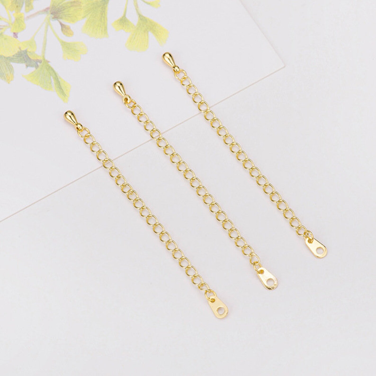 10/20/50 Pcs 14K Real Gold Plated Chain Extender Necklace - Etsy