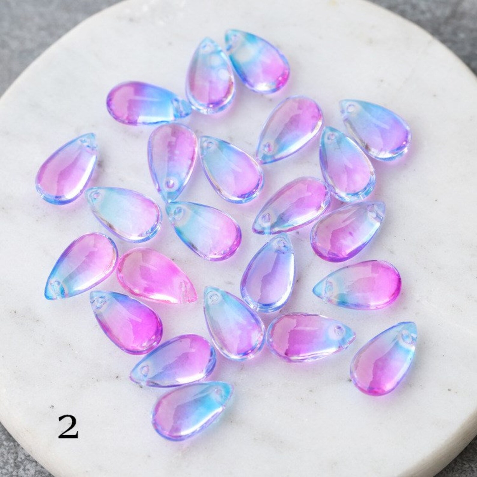 50PCS Multi Color Czech Glass Waterdrop Beads 8x14mm Teadrop - Etsy