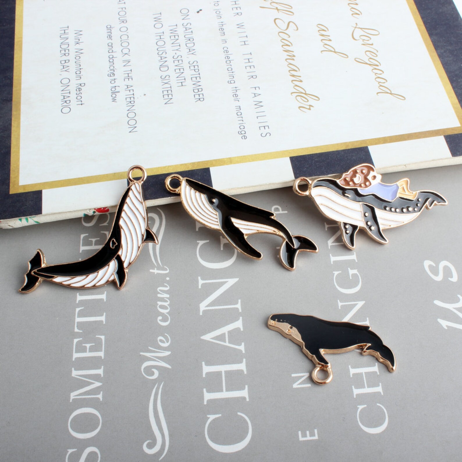 10PCS Enamel Whale Charms Alloy Charm Pendant Tiny Charm - Etsy