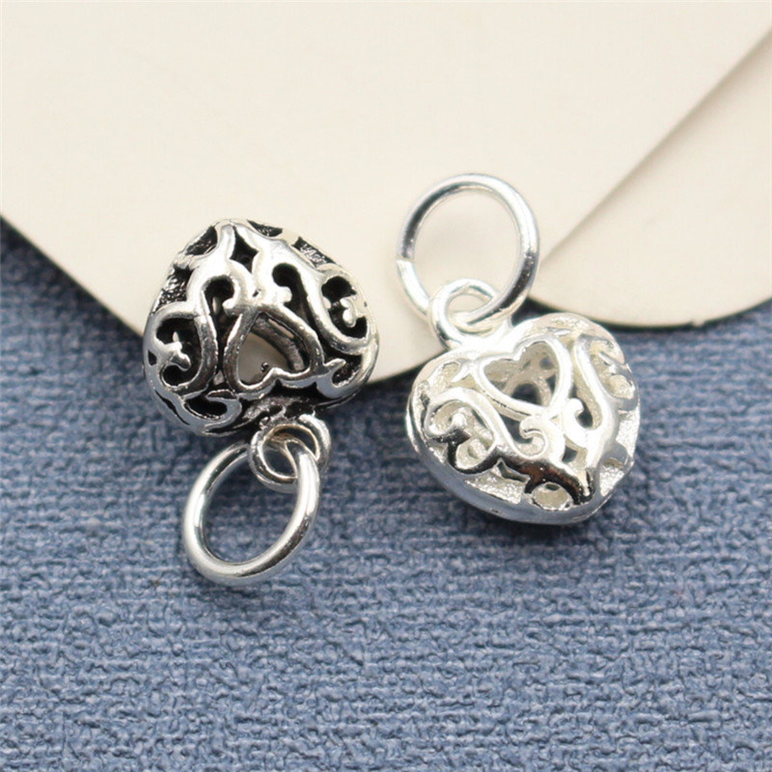 925 Silver Lock Charm Connector Pendantdiy Handmade Bracelet | Etsy