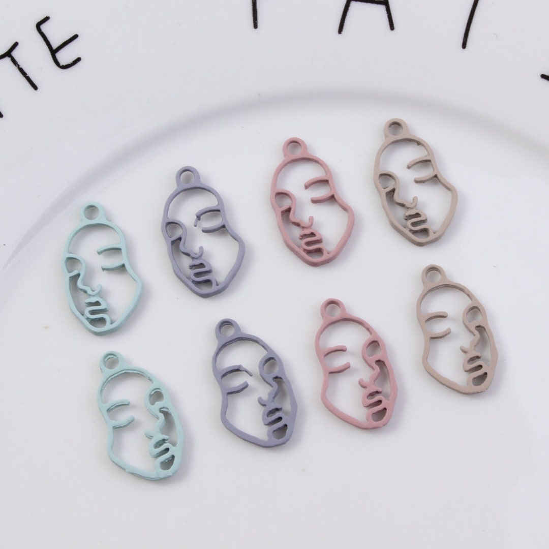 20PCS Face Charms , Alloy Charm Pendant, Earring Charms, Necklace ...