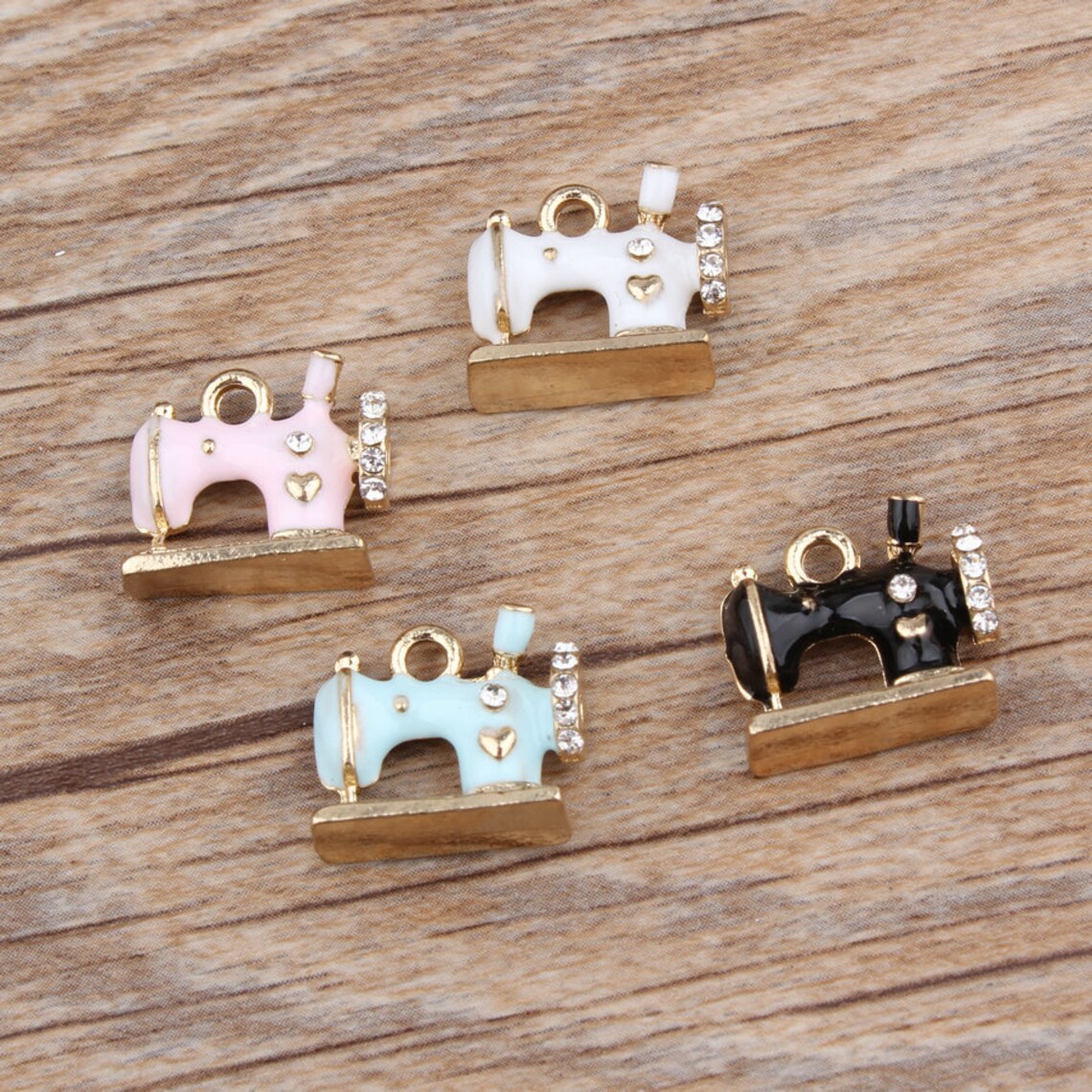 10PCS Enamel Sewing Machine Charms Alloy Charm Pendant Tiny - Etsy