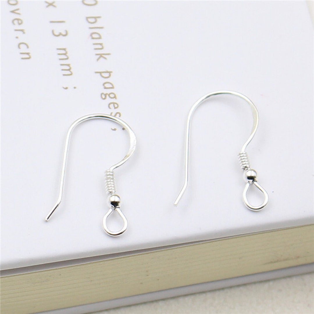 925 Sterling Silver Earring Hook Ear Wire, Ear Hooks, Earring Wires ...