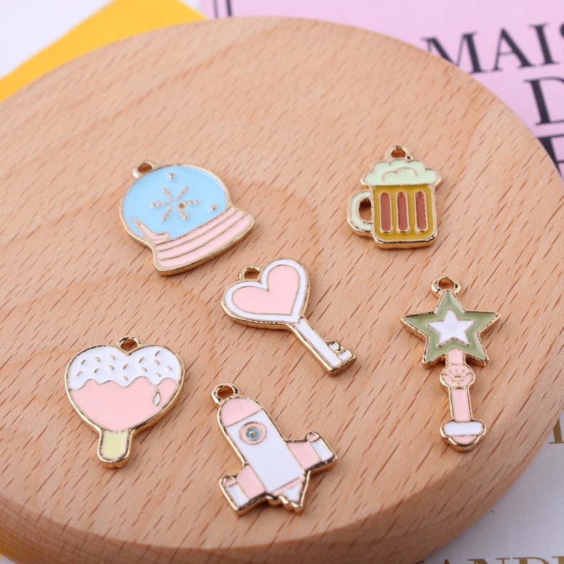 10PCS Enamel Charms Alloy Charm Pendant Tiny Charm Jewelry - Etsy