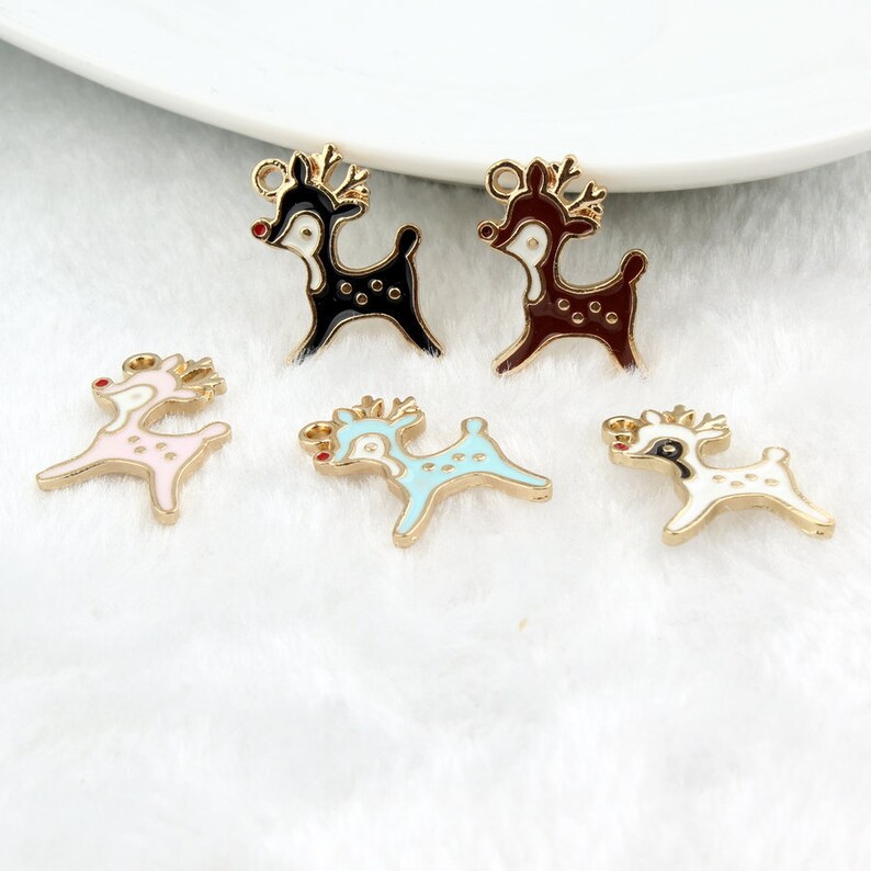 10PCS Deer Enamel Charms Alloy Charm Pendant Tiny Charm - Etsy