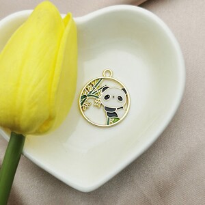 10PCS Enamel Panda Charms,alloy Charm Pendant,earring Charms,necklace ...