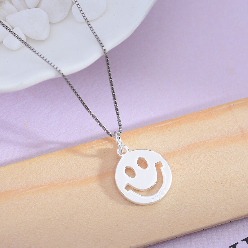 2PCS 925 Sterling Silver Charms Silver Smiling Charm Pendant | Etsy