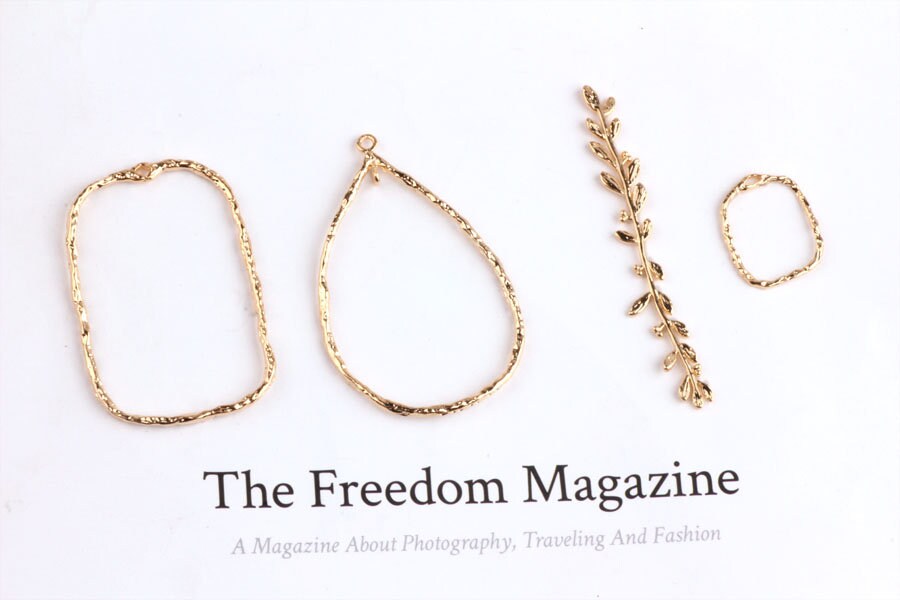 2pcs 18K Real Gold Plated Charmscharm Pendantnontarish Brass - Etsy