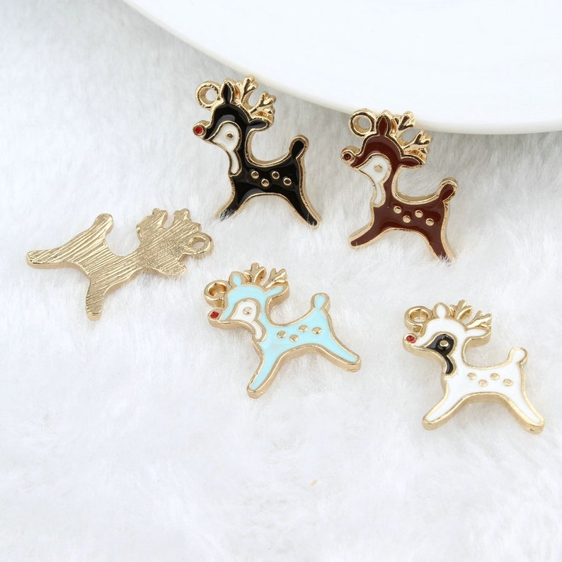 10PCS Deer Enamel Charms Alloy Charm Pendant Tiny Charm - Etsy