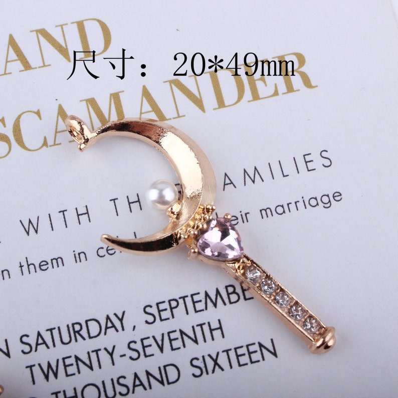 10PCS Magic Wand Charms Crystal Alloy Charm Pendant Earring - Etsy