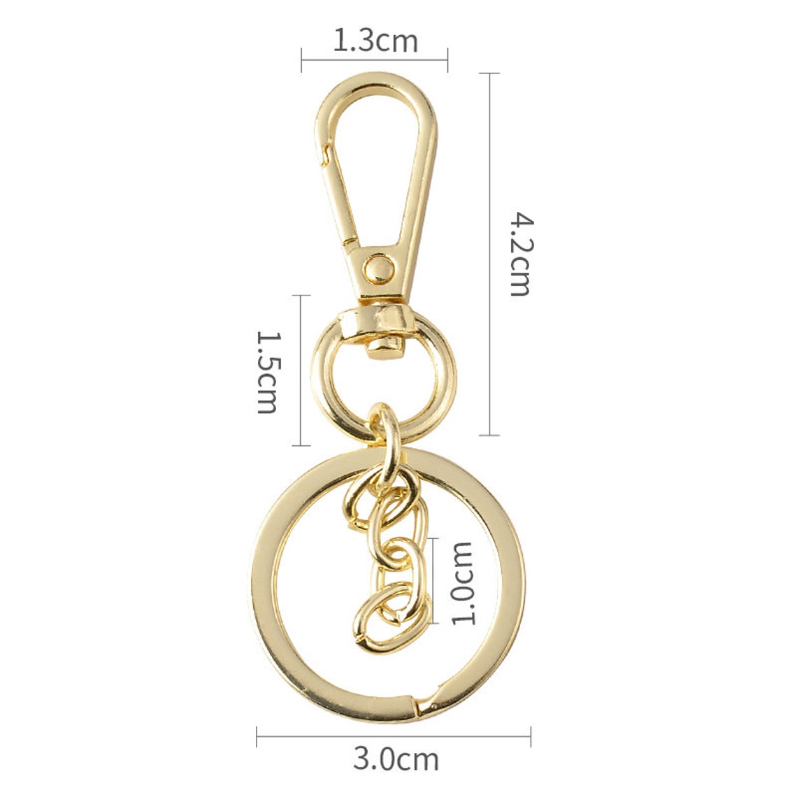 10Pcs Keychain Supplies KeyChain Keyring with Chain jump | Etsy