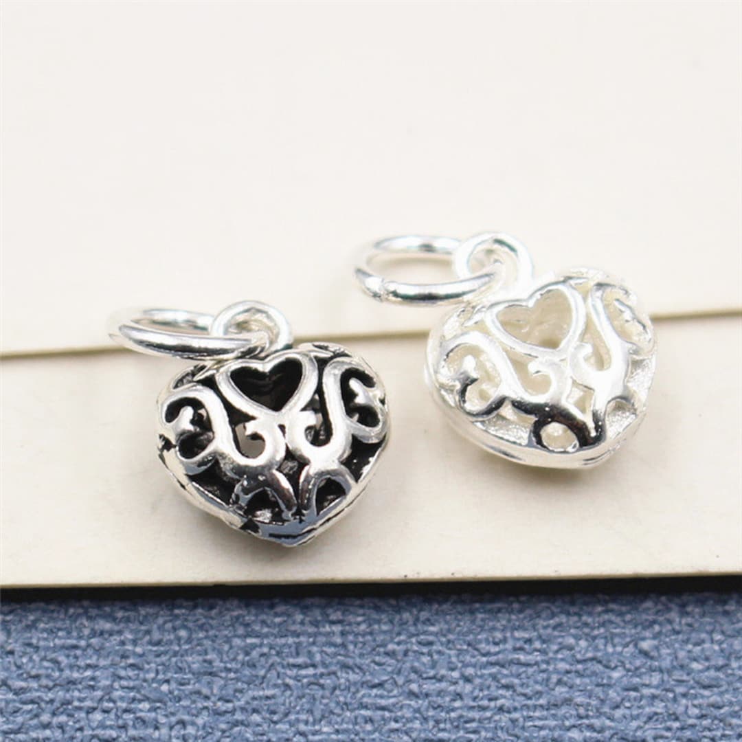 925 Silver Lock Charm Connector Pendant,diy Handmade Bracelet Jewelry ...