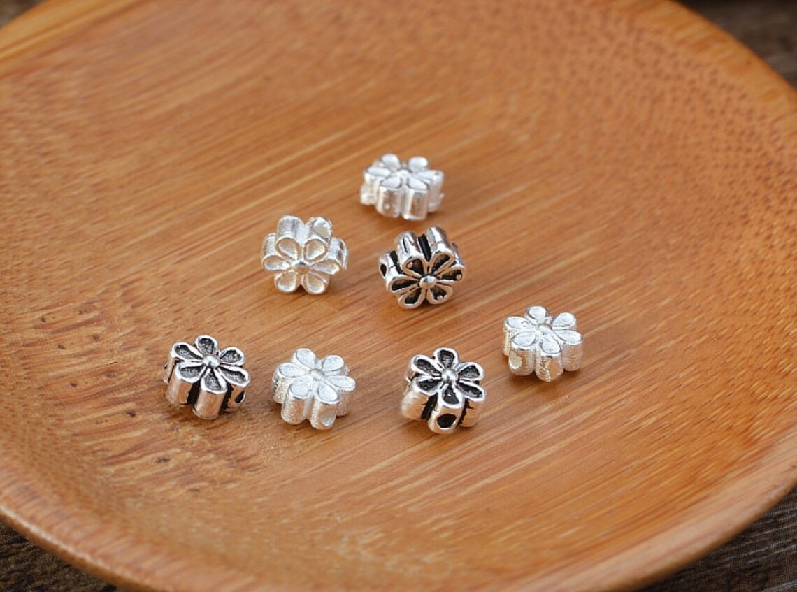 925 Sterling Silver Spacer Beads Bracelet Spacer Necklace | Etsy