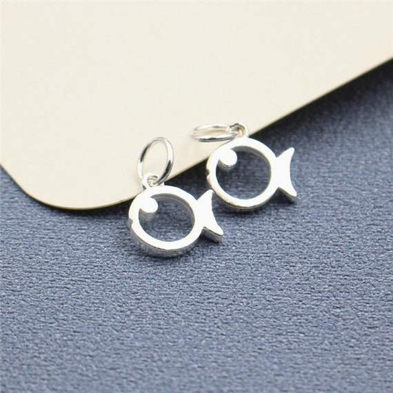 925 Sterling Silver Charms Silver fish Charm Pendant Earring | Etsy