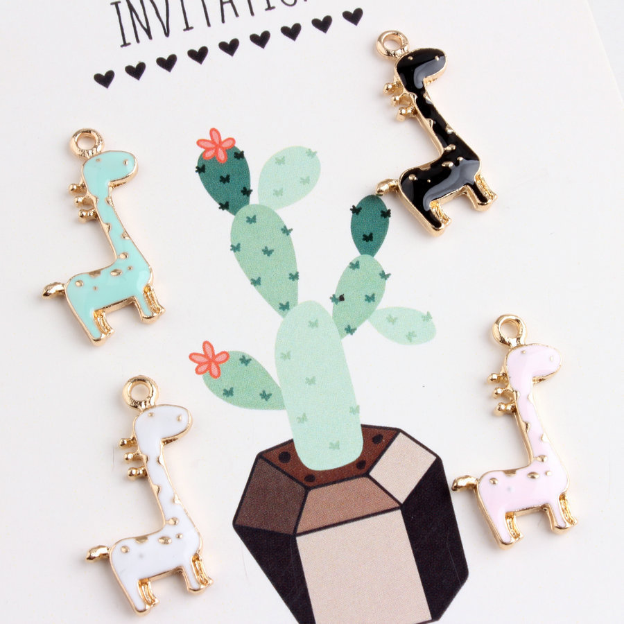 10PCS Enamel Giraffe Charms Alloy Charm Pendant Earring | Etsy