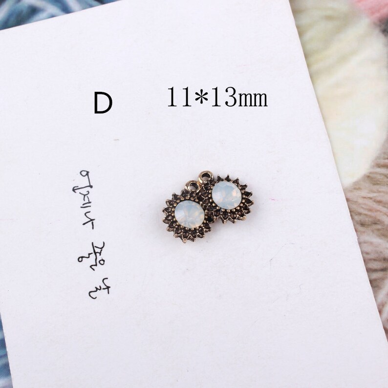 20PCS Crystal Tiny Charms Alloy Charm Pendant Small Charm - Etsy