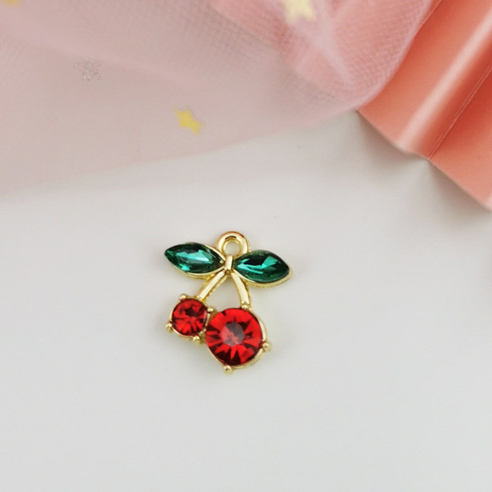 10PCS Cherry Charms Enamel Charm Pendant Earring Charms - Etsy